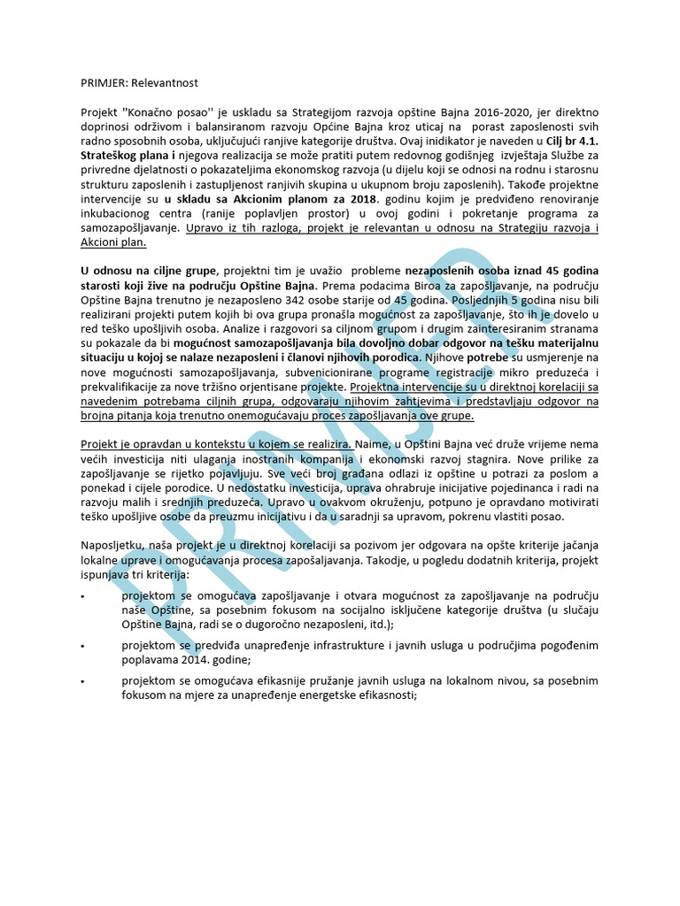 Primjer Relevantnost | PDF