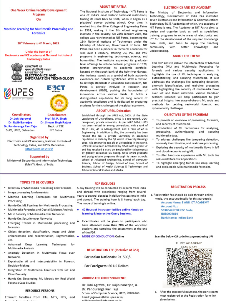 6 - Brochure - Machine Learning For Multimedia Processing and Forensics | PDF