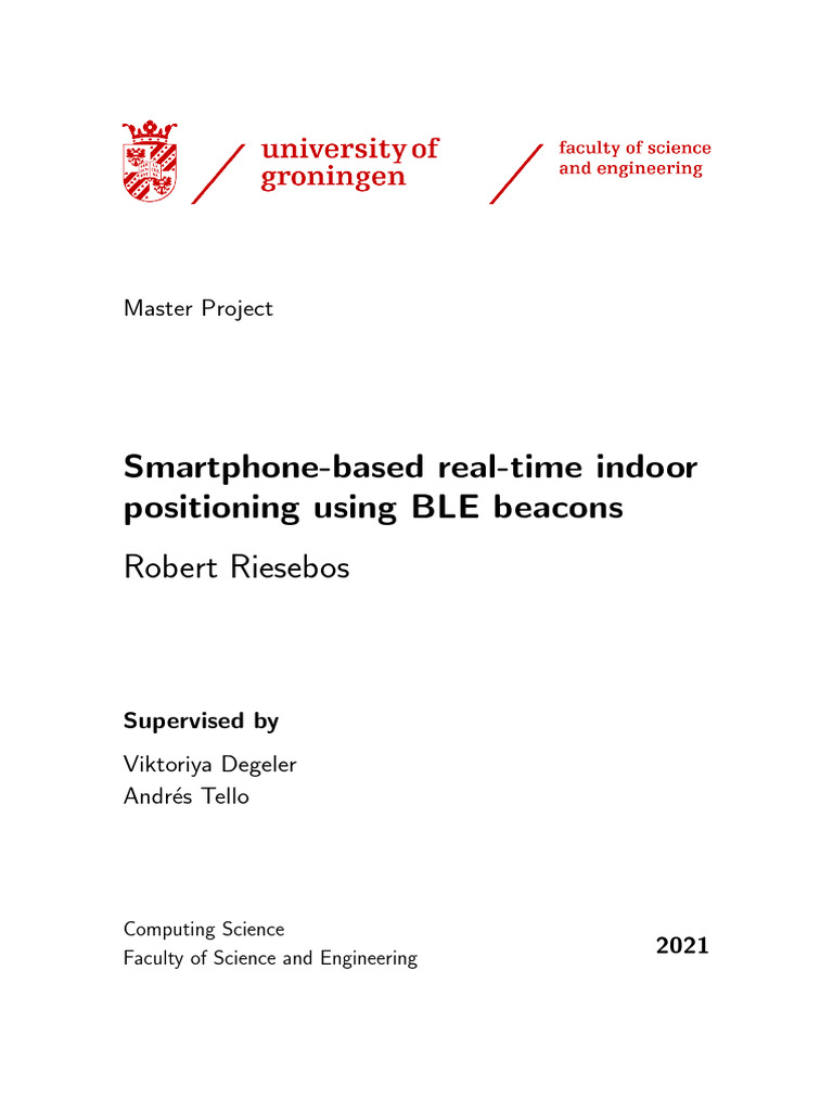 Smartphone-based Real-time Indoor Positioning Using BLE Beacons | PDF | Hertz | Ultra Wideband