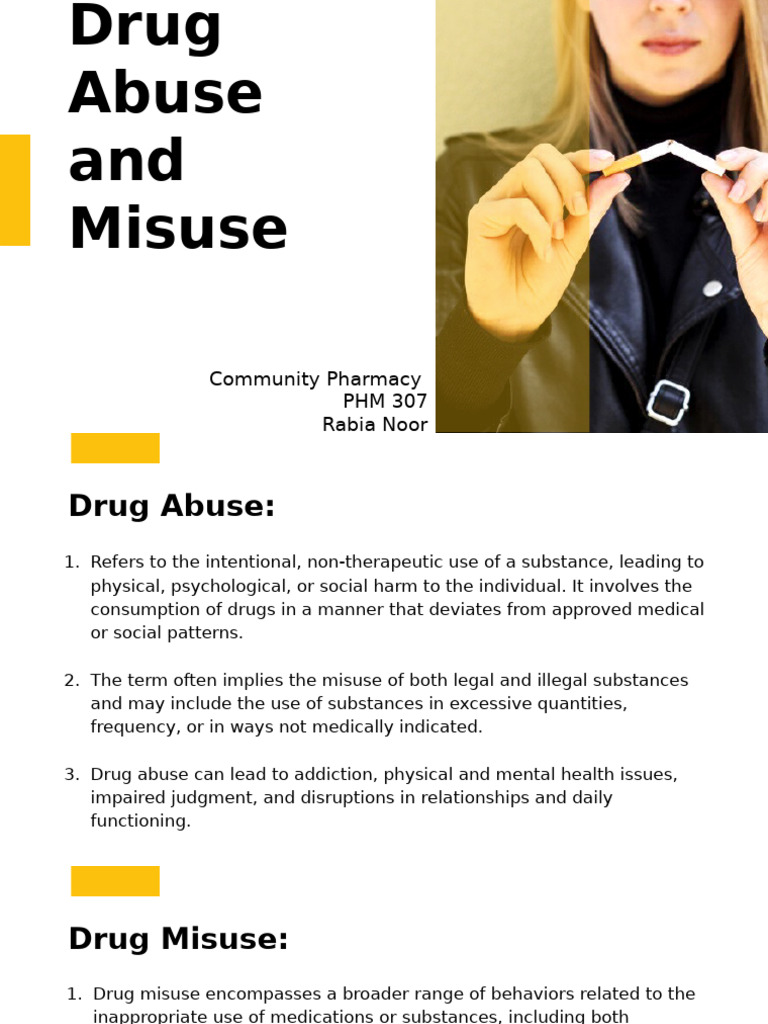 Drug Abuse and Misuse | PDF | Substance Abuse | Recreational Drug Use