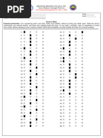 100 Multiple Choice Bubble Sheet | PDF | Test (Assessment) | Pedagogy