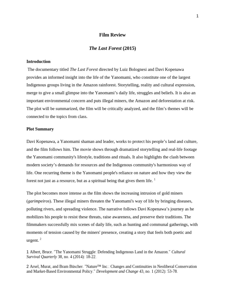 Film Review | PDF | Amazon Rainforest | Indigenous Peoples