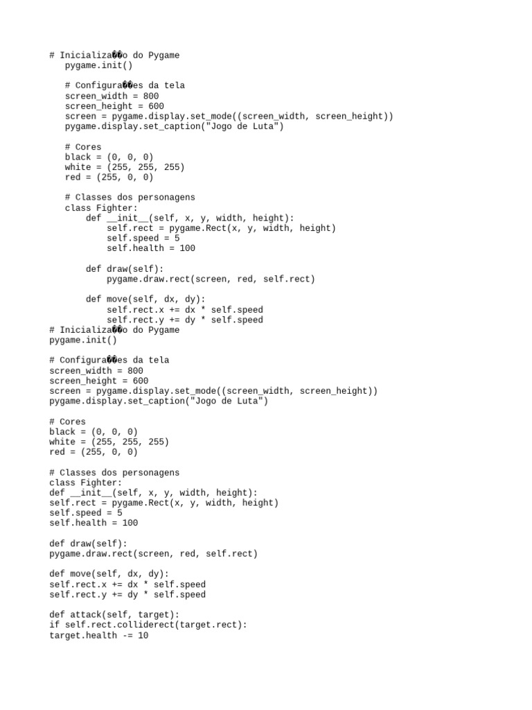 KMK Game: Pygame Fighter Setup | PDF