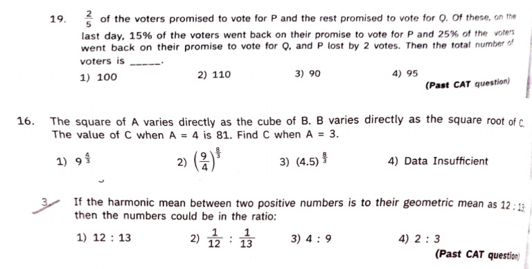 Quant Aptitude Doubt Qs (From Module 1 So Far) | PDF | Ball And Bat ...