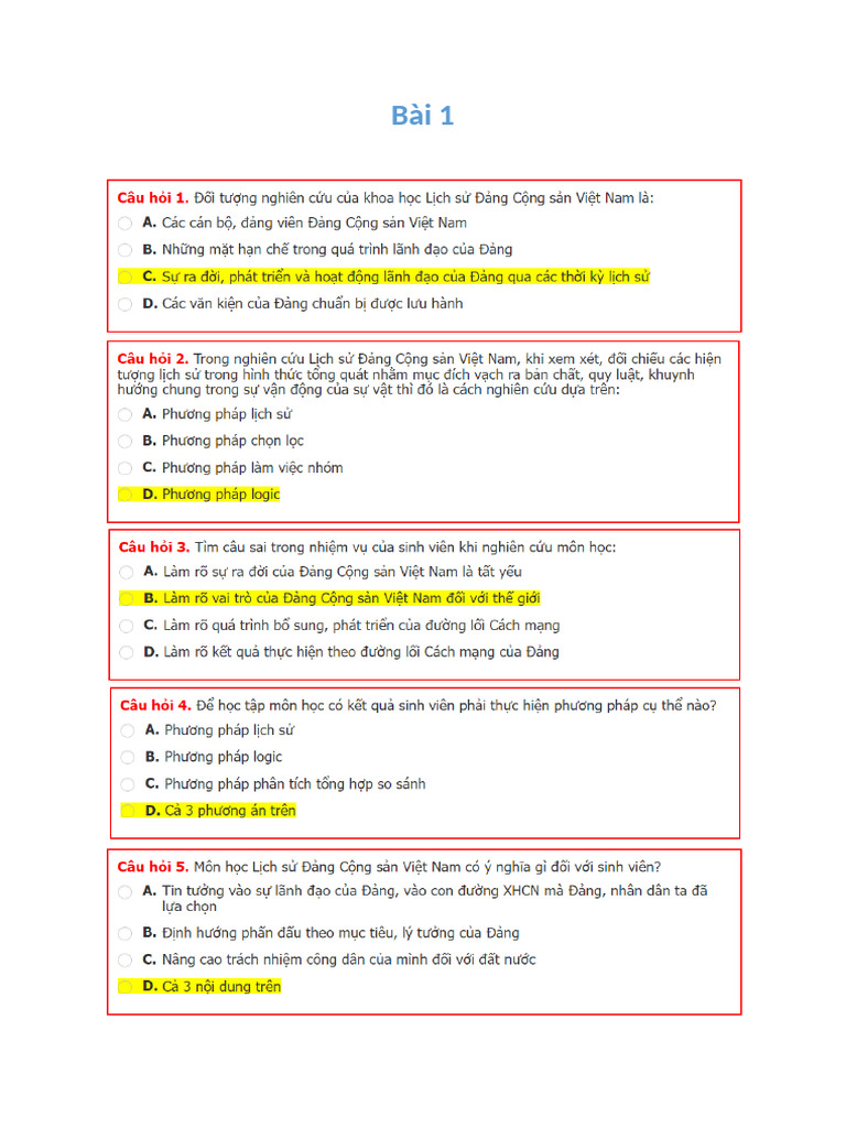 Đề Cương LSD | PDF