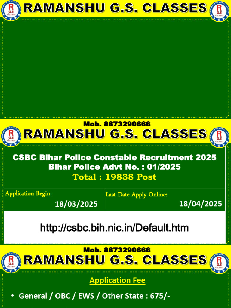 Bihar Police Notes | PDF