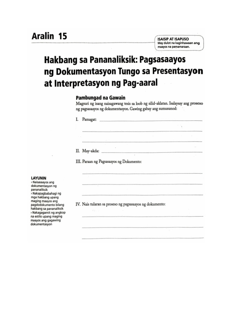 Pagbasa Aralin 15 | PDF