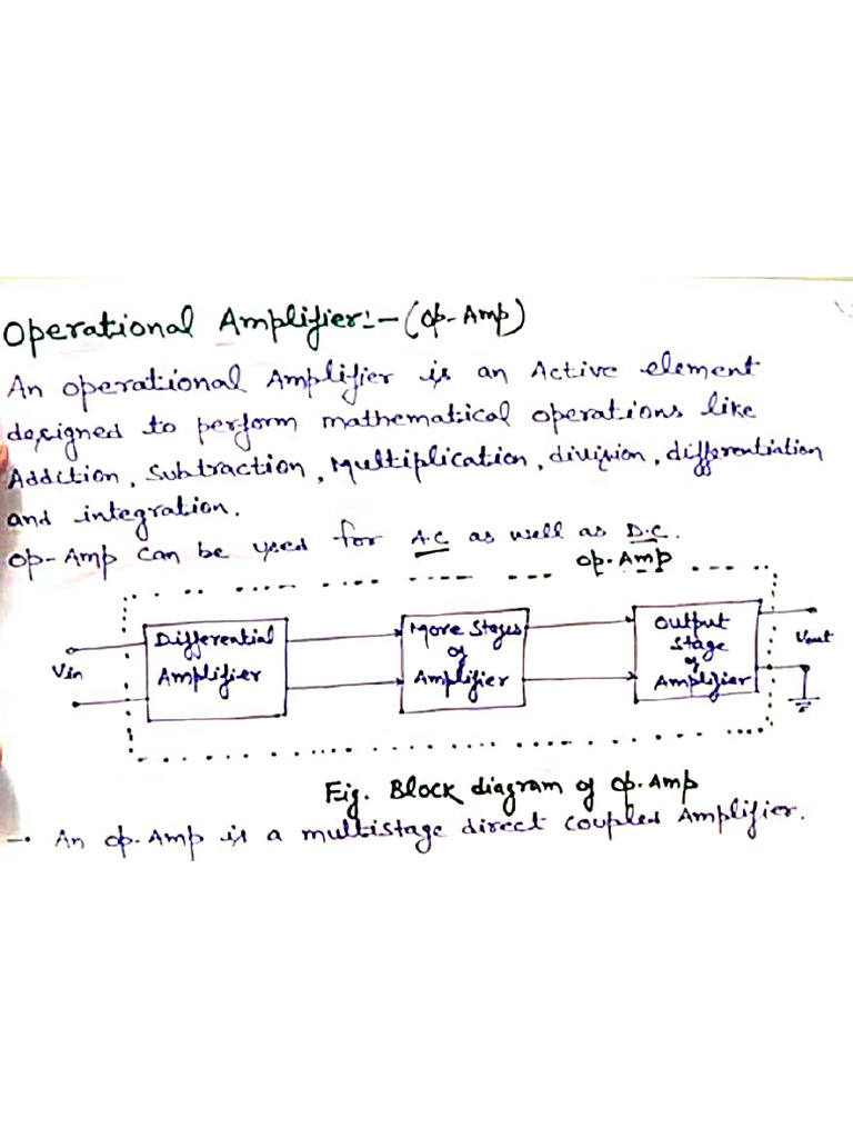 UNIT-2 Operational Amplifier | PDF