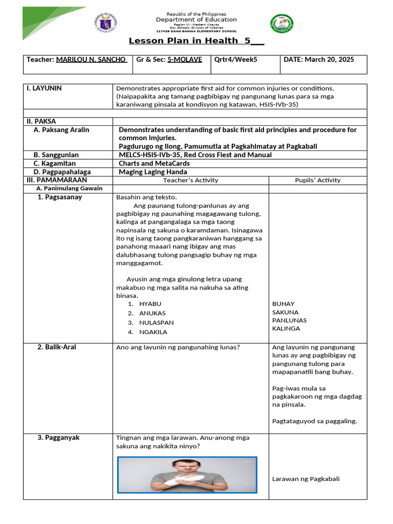 Mapeh Plan | PDF