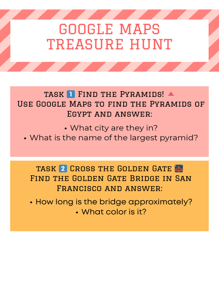 Google Maps Treasure Hunt | PDF
