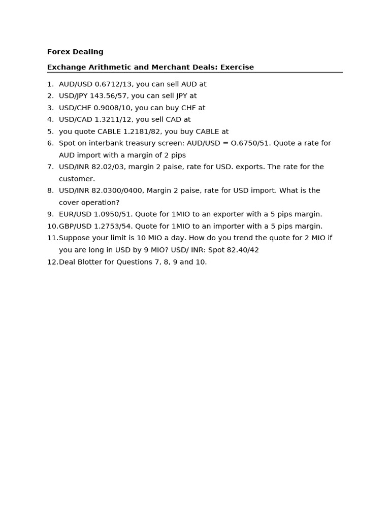 Fx Exercise 1 Pdf