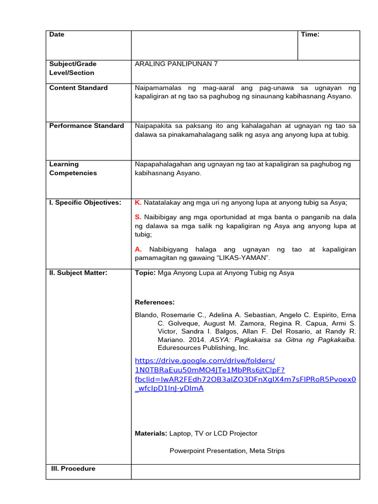 LP AP7 - Q1 - Week 2 - MJ TORRES | PDF