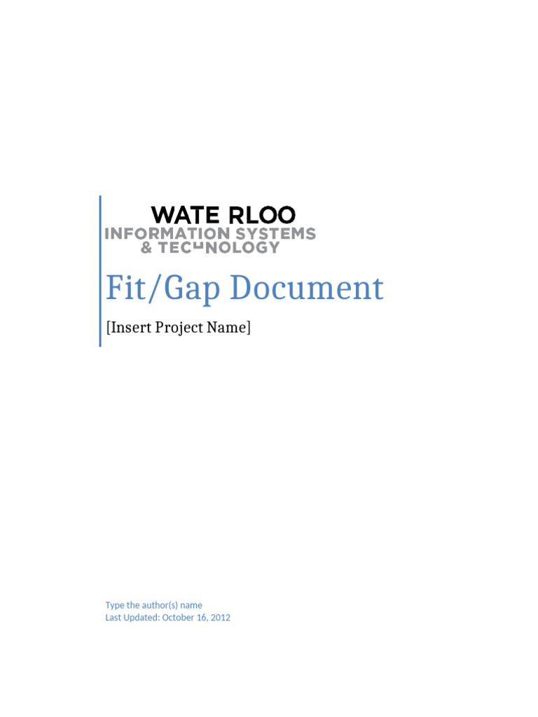 Gap Analysis Template | PDF