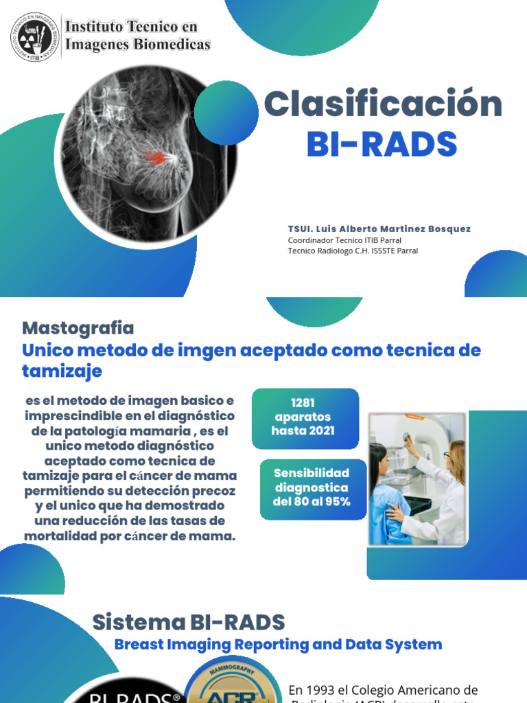 Sistema BI-RADS en Diagnóstico Mamario | PDF | Cáncer de mama | Medicina