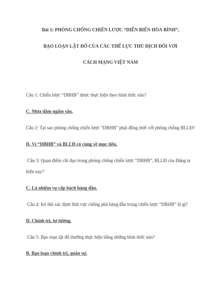 Đề Cương QP2 | PDF