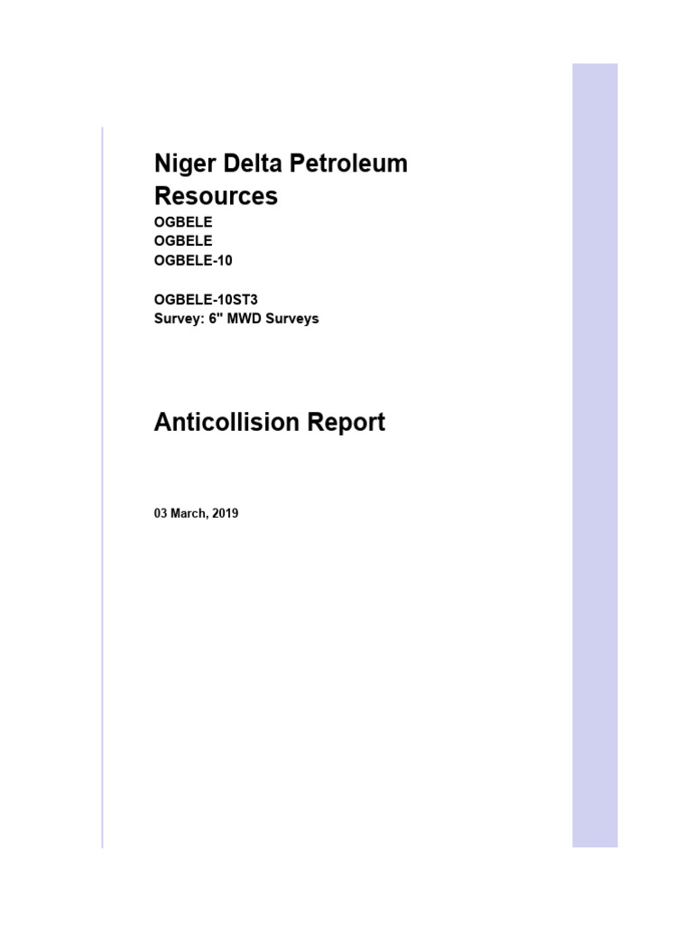 Anticollision - All Offset Well | PDF | Surveying