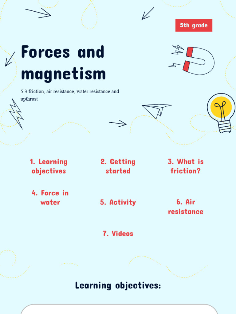 5 3 Friction, Air Resistance, Water Resistance and Upthrust | PDF ...