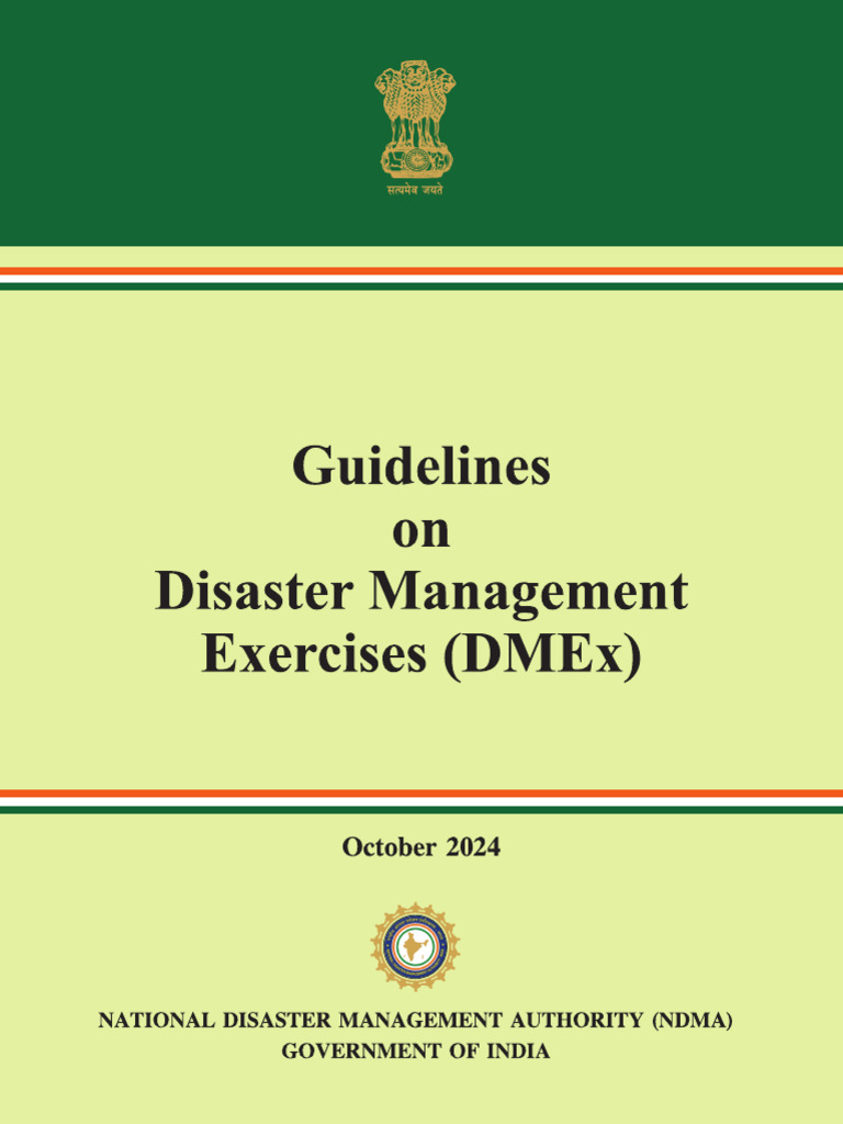DMEx Guidlines Oct 2024 | PDF | Emergency Management | Disaster Risk Reduction