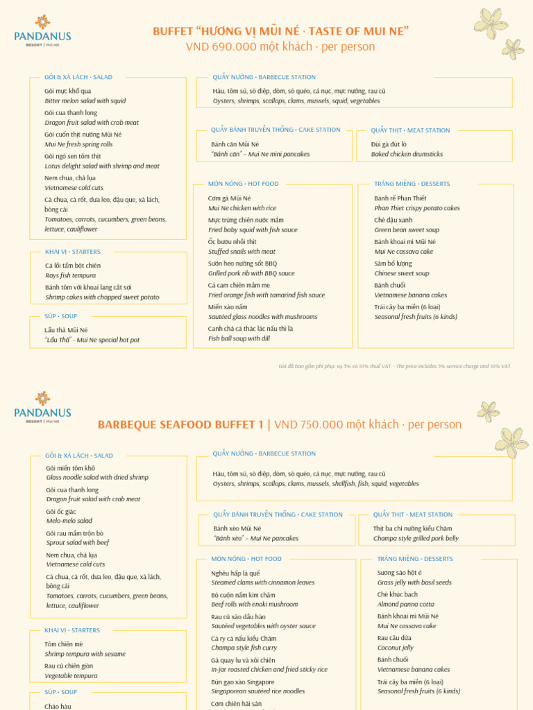 Buffet Menus | PDF