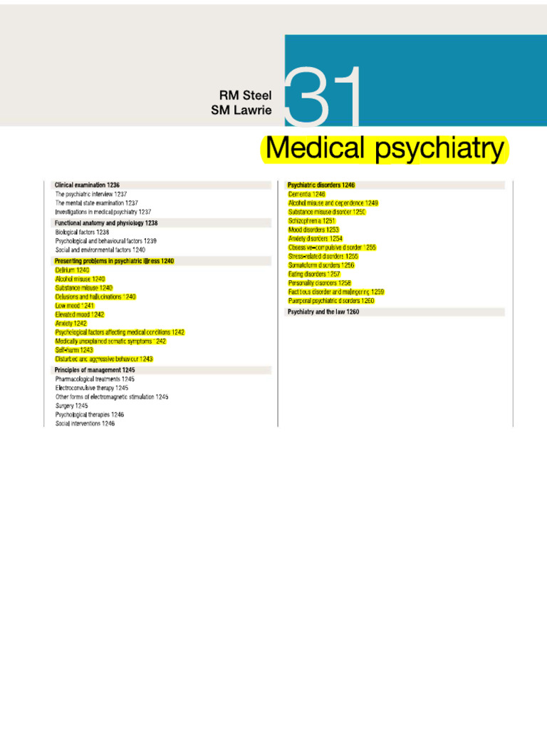 Psychiatry Davidson | PDF