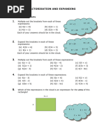 Expanding Two Brackets Practice | PDF | Area | Elementary Mathematics