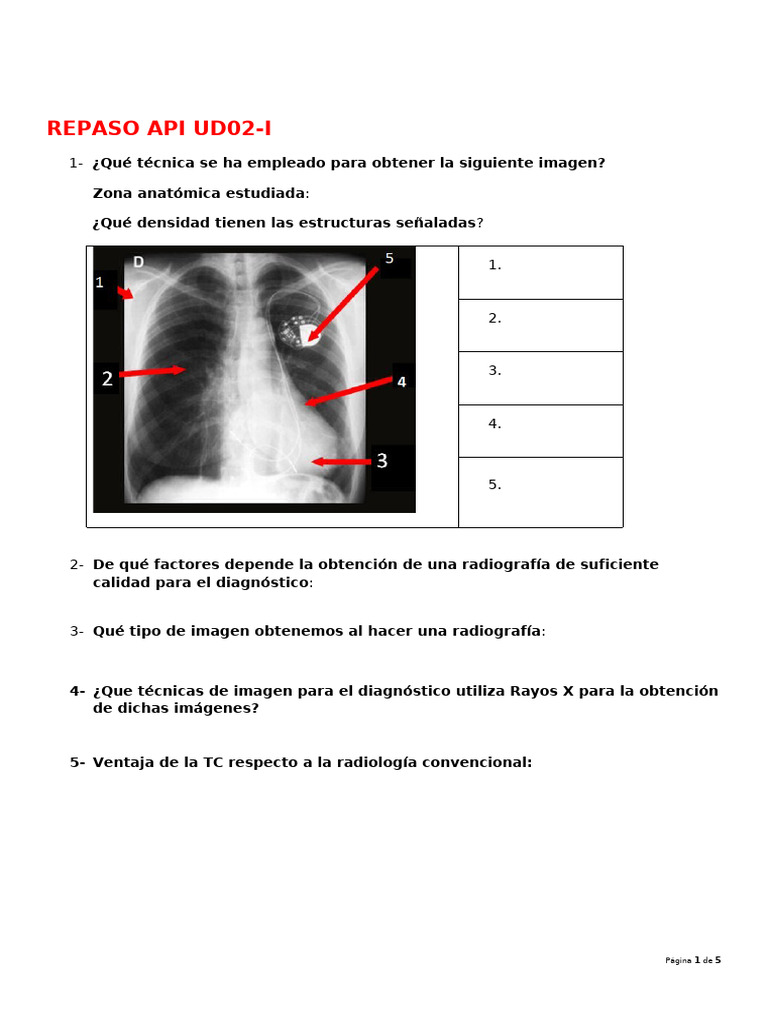 Repaso Api Ud02-I | PDF | Ultrasonido médico | Radiología