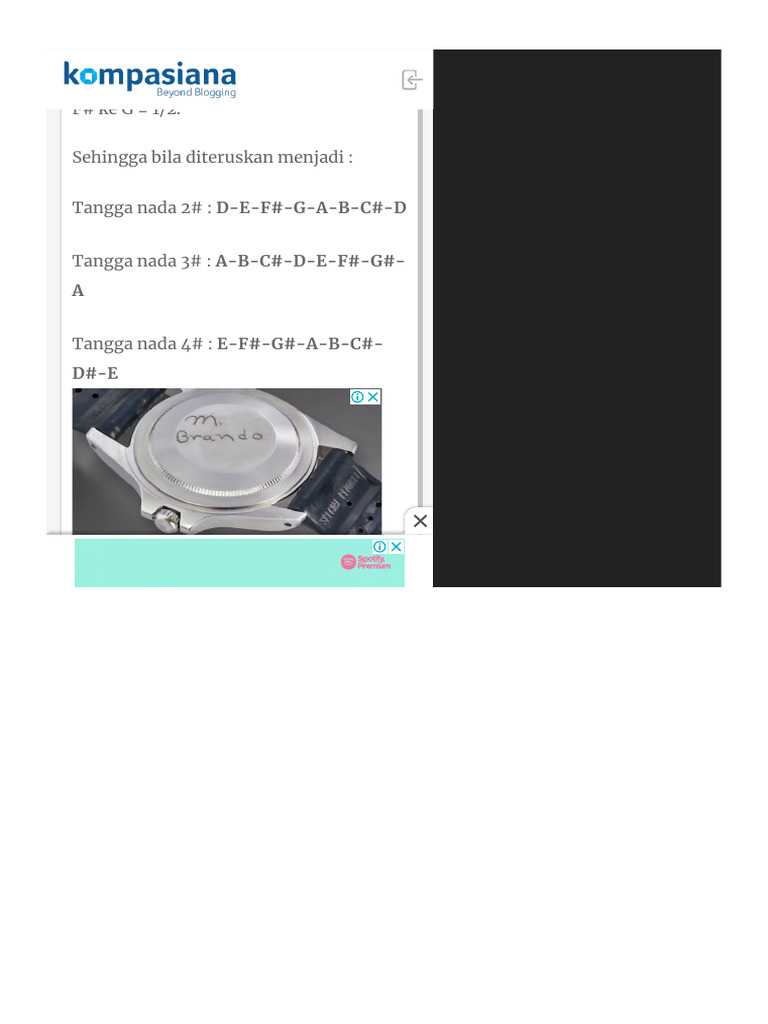 Mari Mengenal Musik (Teori Dasar - Tangga Nada Kres Dan Mol) | PDF