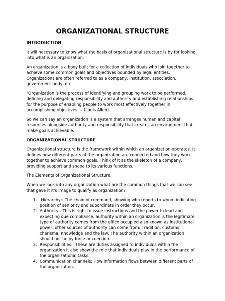 ORGAN STRUCTURE NOTE-WPS Office | PDF | Organizational Structure ...