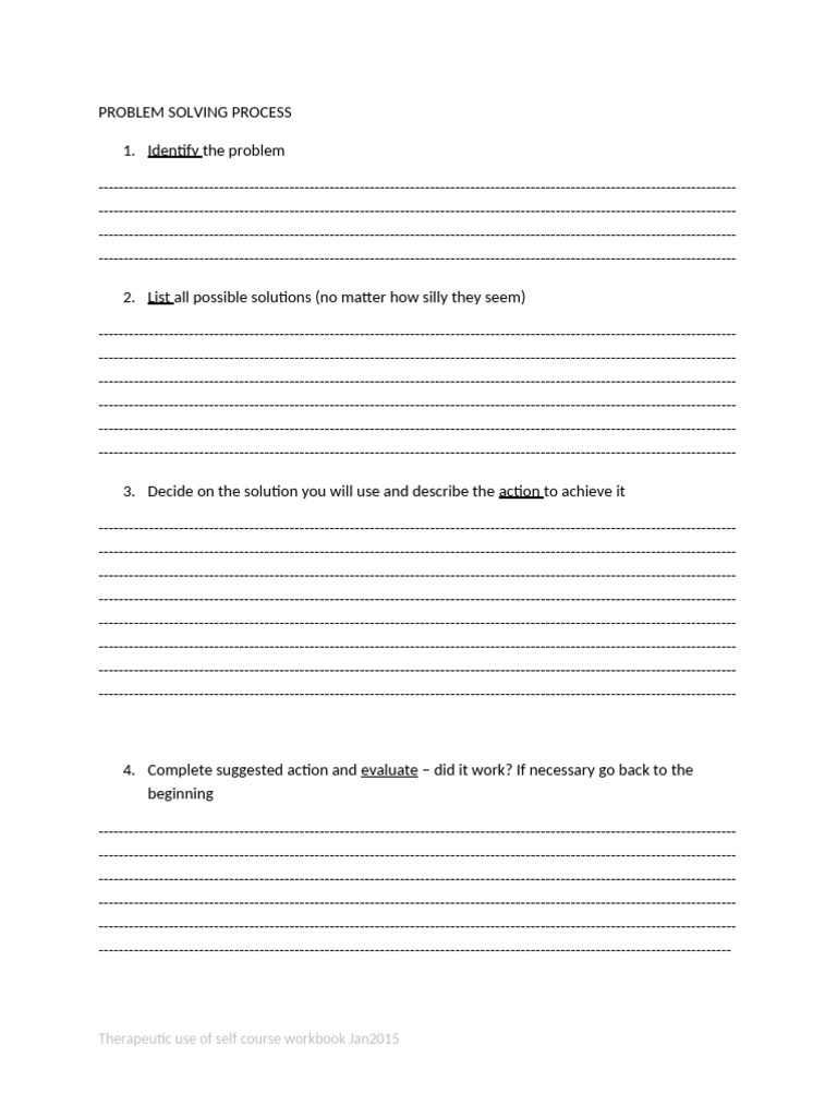 Problem Solving Process Guide | PDF | Cognition | Psychology