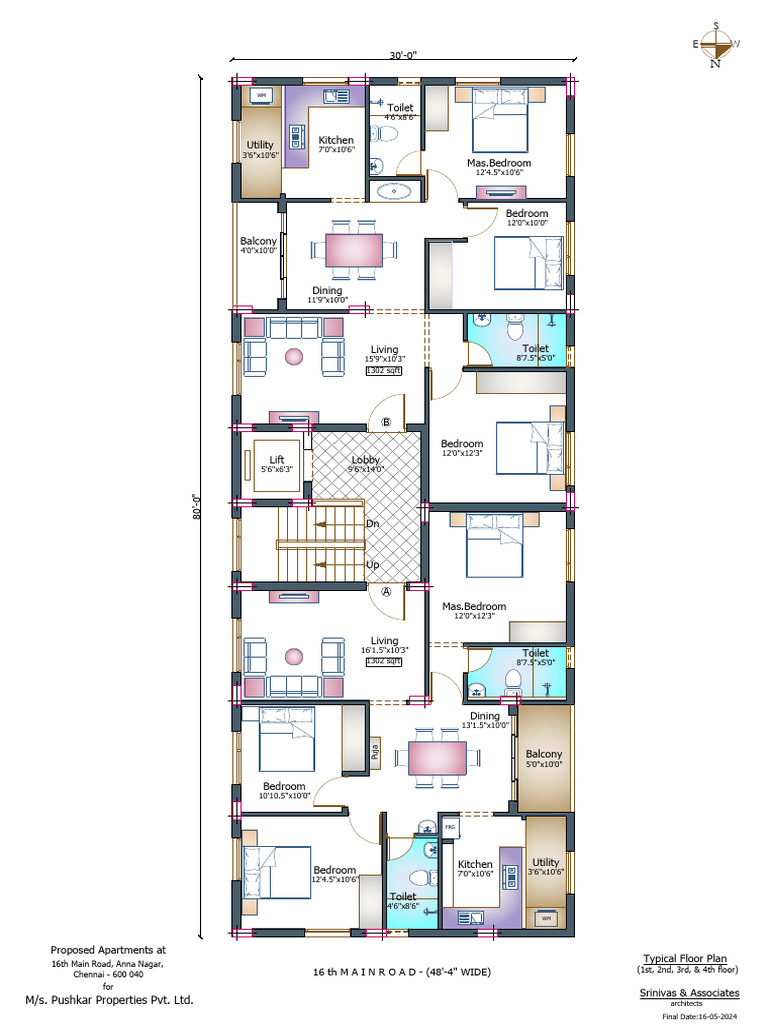 2024 Pushkar 16th Main Road ABC Play School Typical Floor Plan 5 | PDF