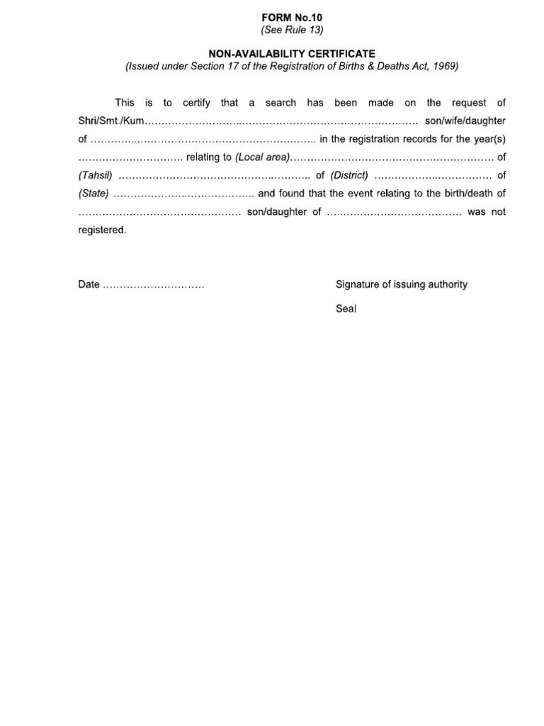 Nov Available Certificate Birth Death | PDF