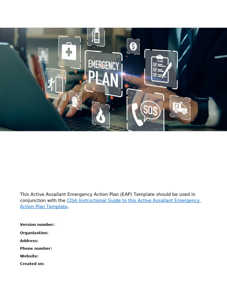 CISA Active Assailant EAP Template 20250204 508 | PDF | Emergency ...