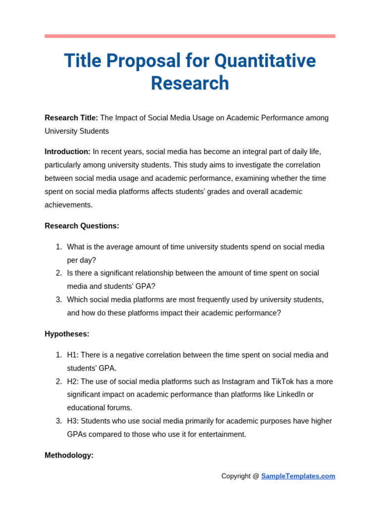 Title Proposal For Quantitative Research | PDF | Data Analysis | Quantitative Research