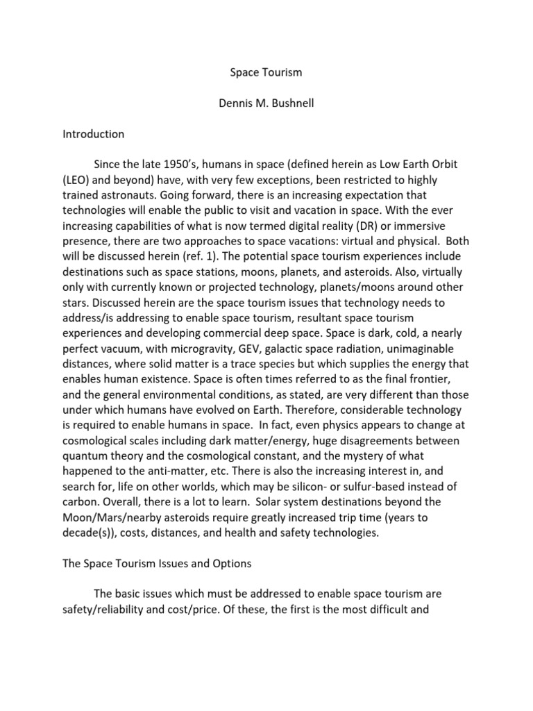 Space TourismF_ALD_v3 (1) | PDF | Outer Space | International Space Station