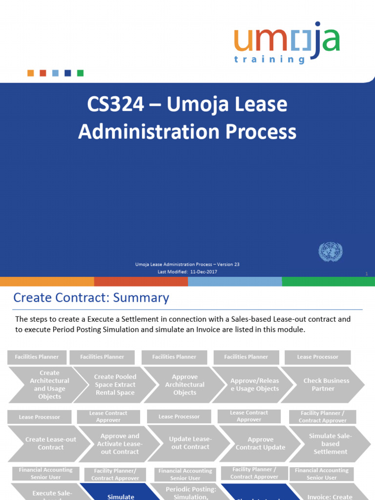 cs324_umoja_lease_administration_ilt_ppt_v23 | PDF | Lease | Leasehold Estate