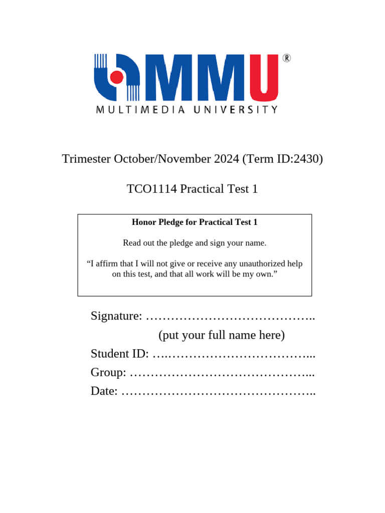 Assembly Programming Practical Test | PDF | Matrix (Mathematics ...