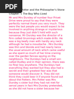 The Boy Who Lived: Chapter One | PDF