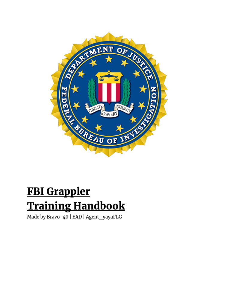 FBI Grappler Training Manual | PDF | Grappling