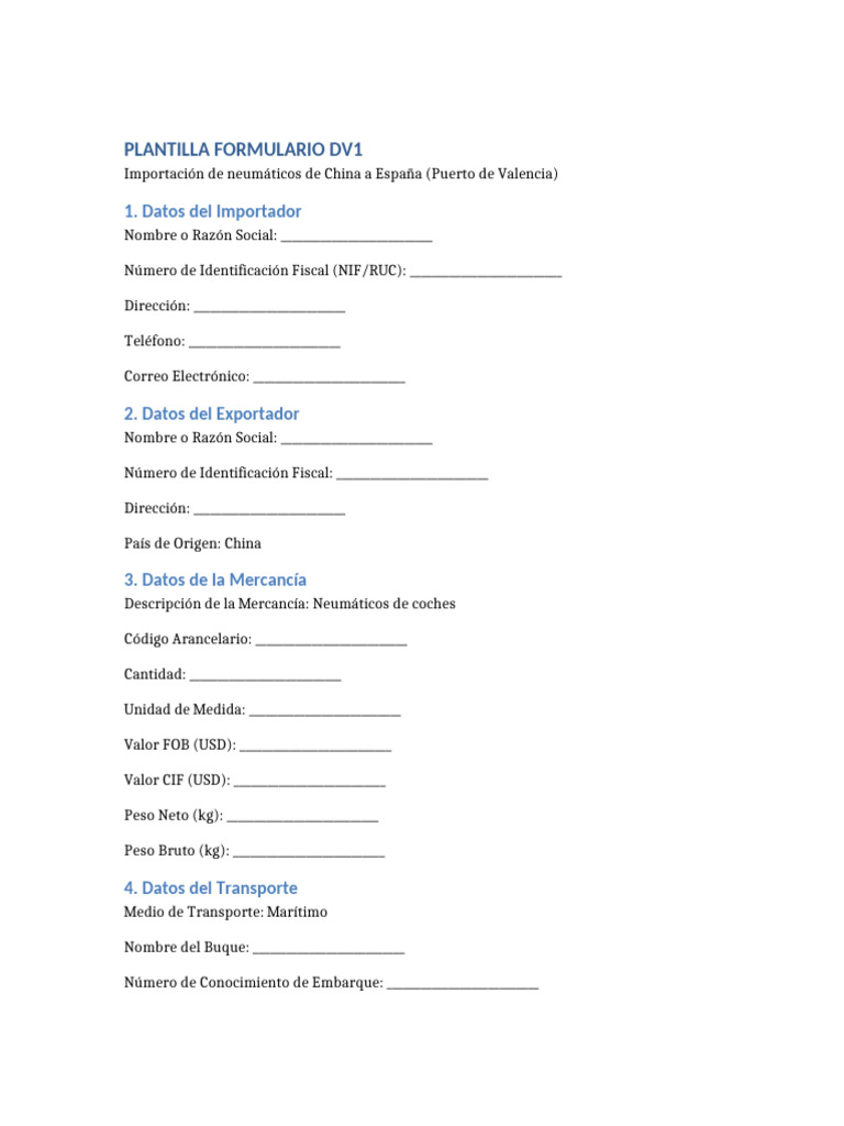 Plantilla DV1 | PDF