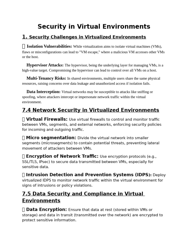 Securing Virtualized Environments | PDF | Security | Computer Security
