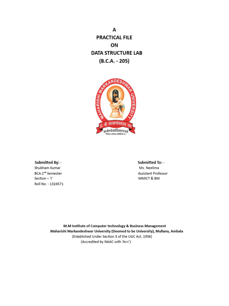 Data Structre 1 ST Ram | PDF