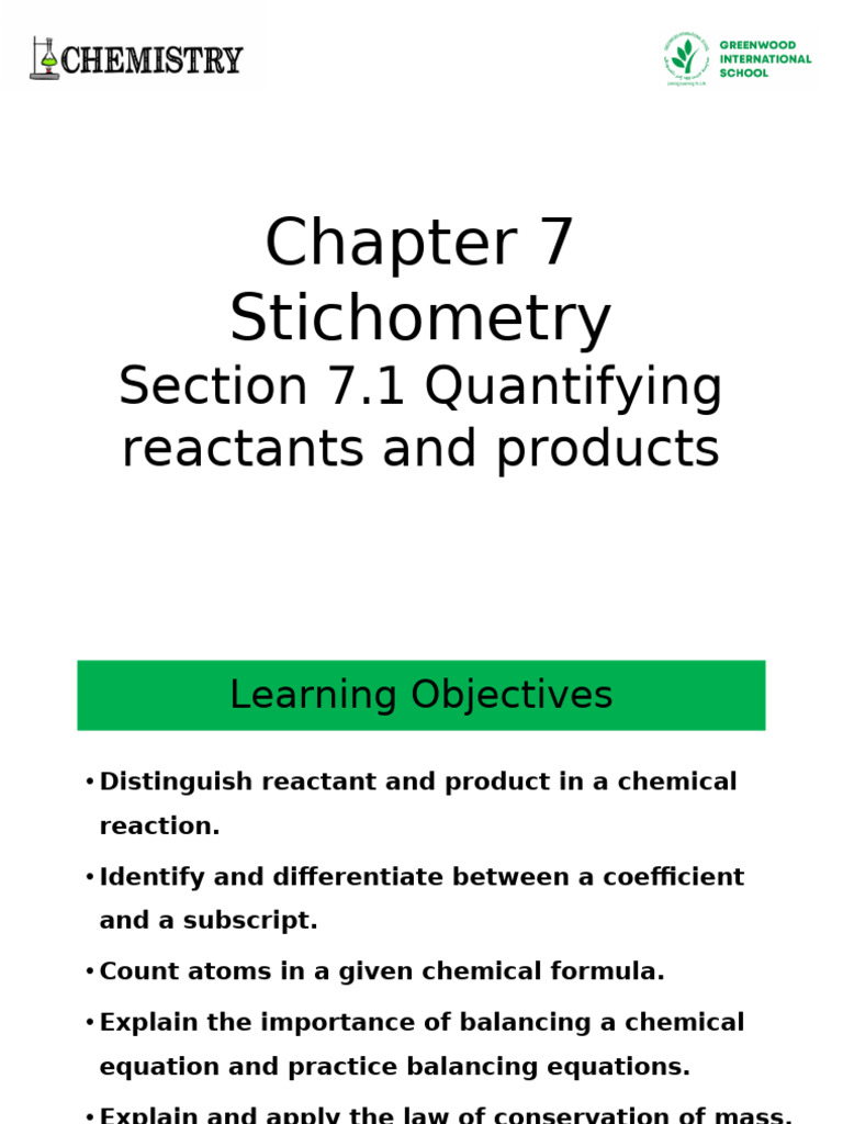 Modified-7.1 - Quantifying Reactants and Products | PDF | Molecules ...
