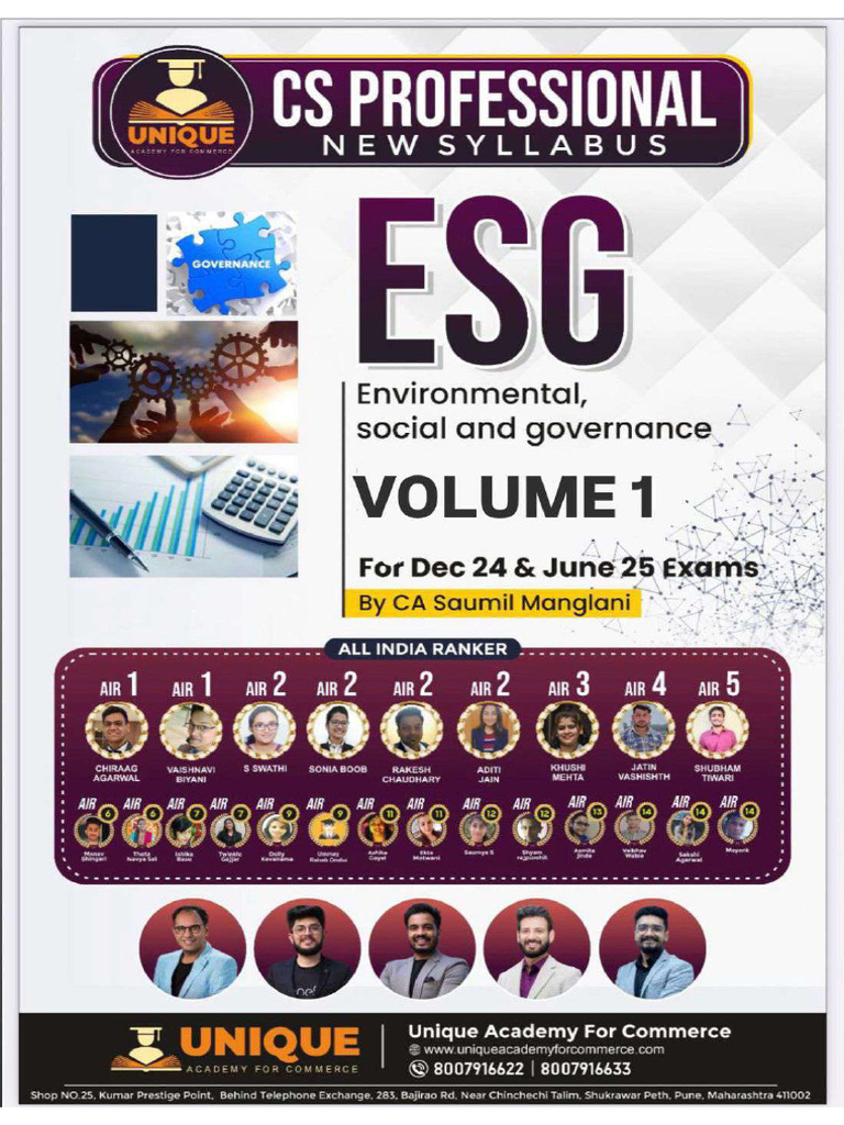 ESG Volume 1 | PDF | Corporate Governance | Governance