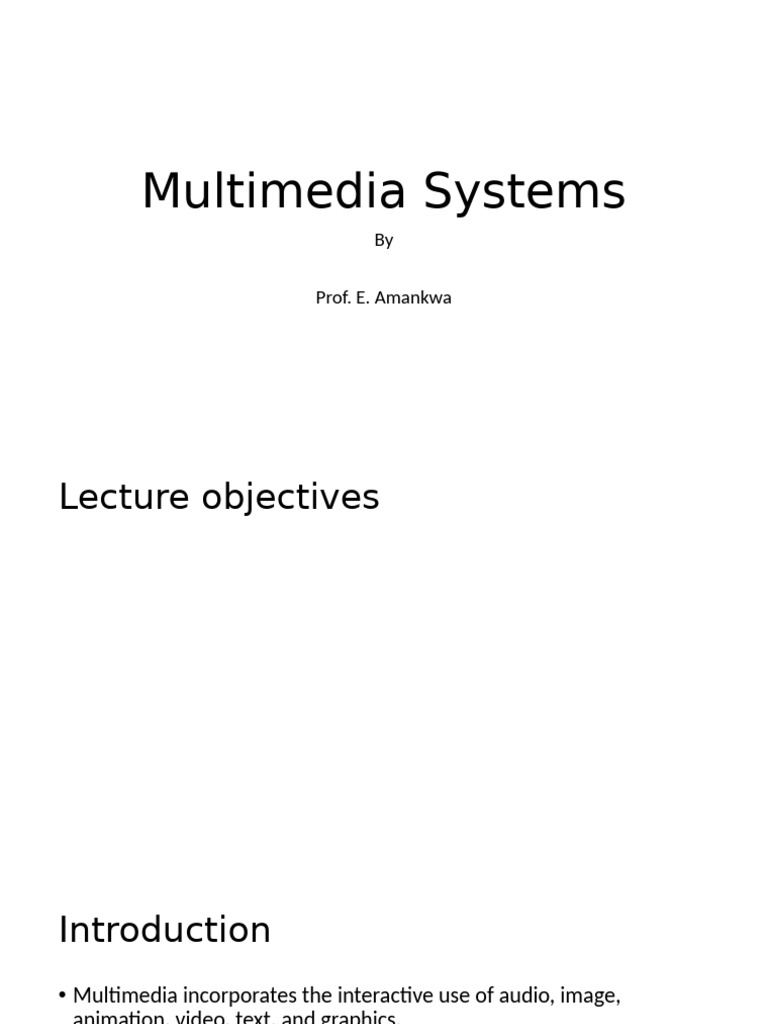 Understanding Multimedia Systems | PDF | Multimedia | Mass Media