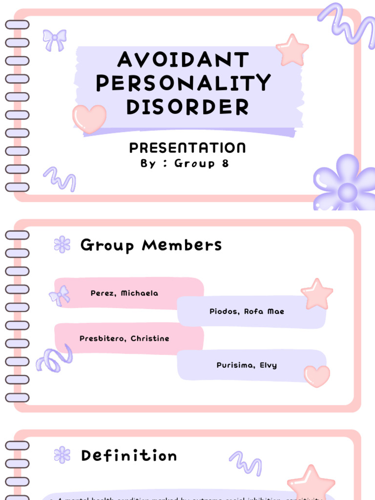 Avoidant Personality Disorder | PDF | Human Diseases And Disorders ...