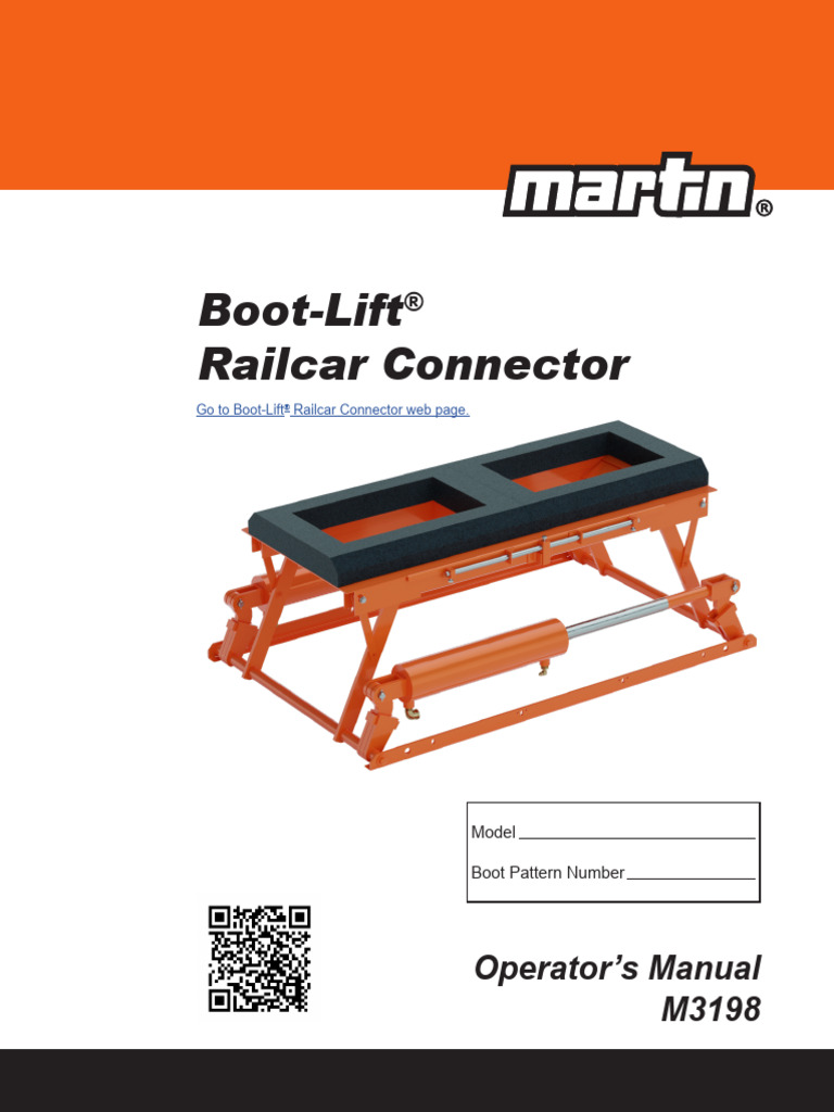 Boot-Lift Railcar Connector: Operator's Manual M3198 | PDF ...
