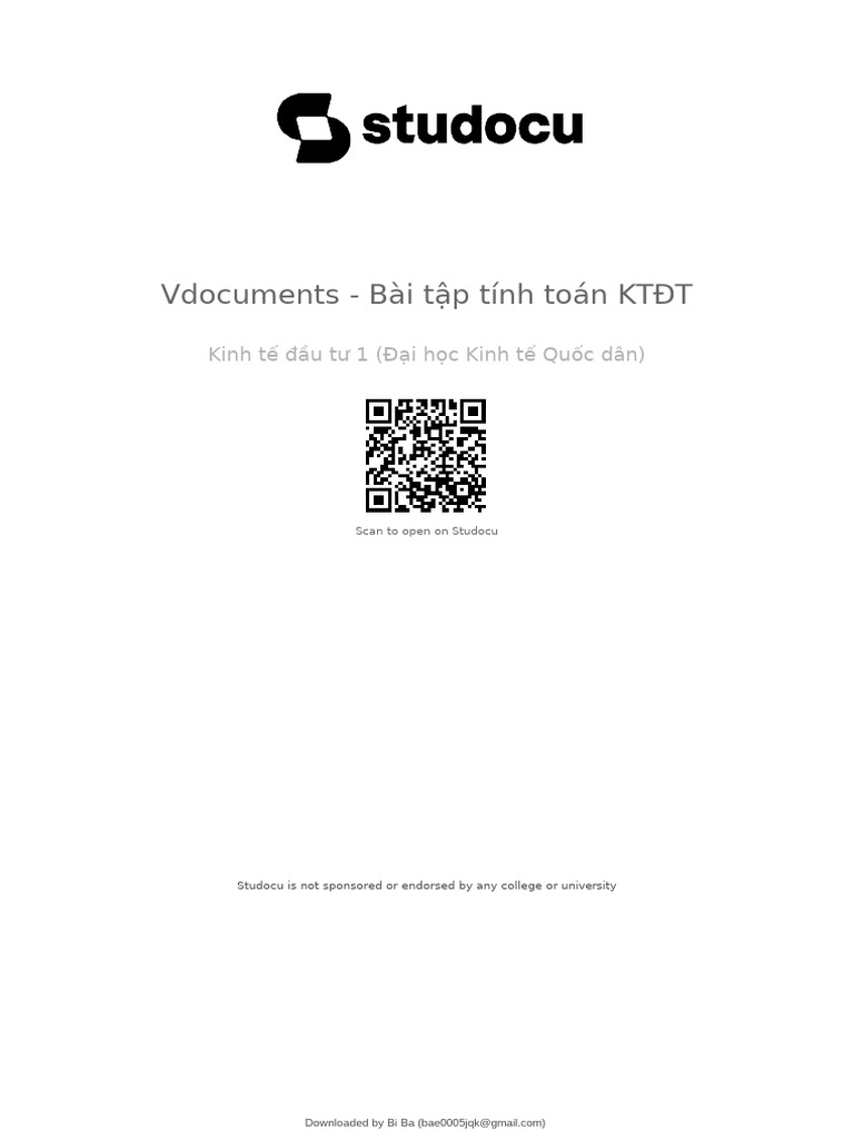 Vdocuments Bai Tap Tinh Toan KTDT | PDF