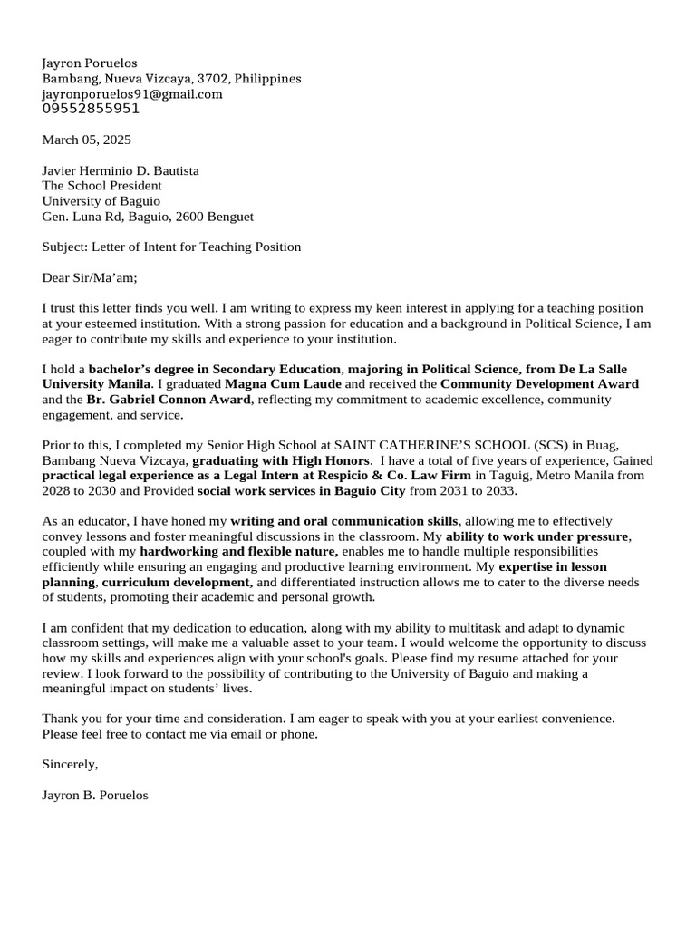 Format Application Letter Sample | PDF