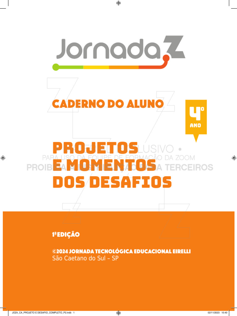 JOZ4 - CA - PROJETO E DESAFIO - COMPLETO - P2 - Saida | PDF | Rio | Água