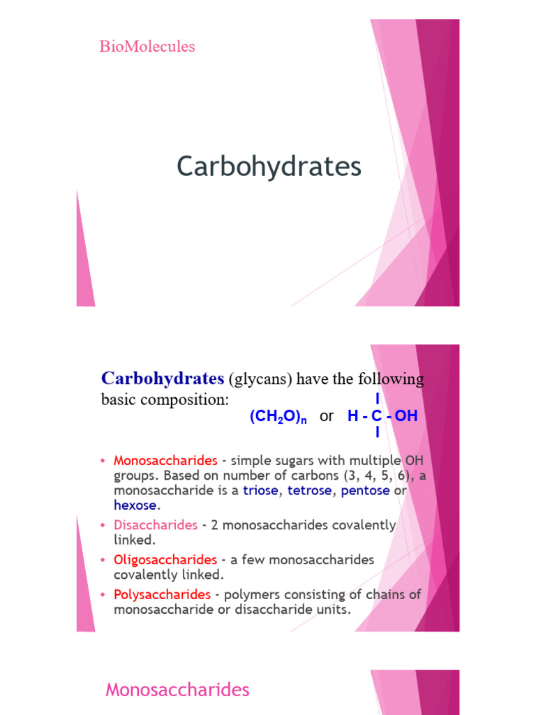 Carbohydrates: Types and Structures | PDF | Carbohydrates | Dna